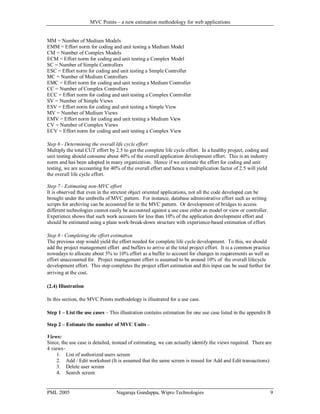 Software Estimation Methodology - MVC Points | PDF