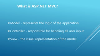 ASP .Net MVC 5 | PPT