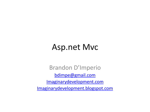 Mvc presentation | PPT