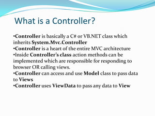 Introduction to ASP.Net MVC | PPTX