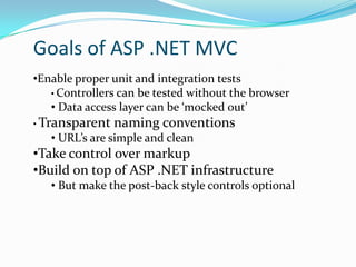 Introduction to ASP.Net MVC | PPTX