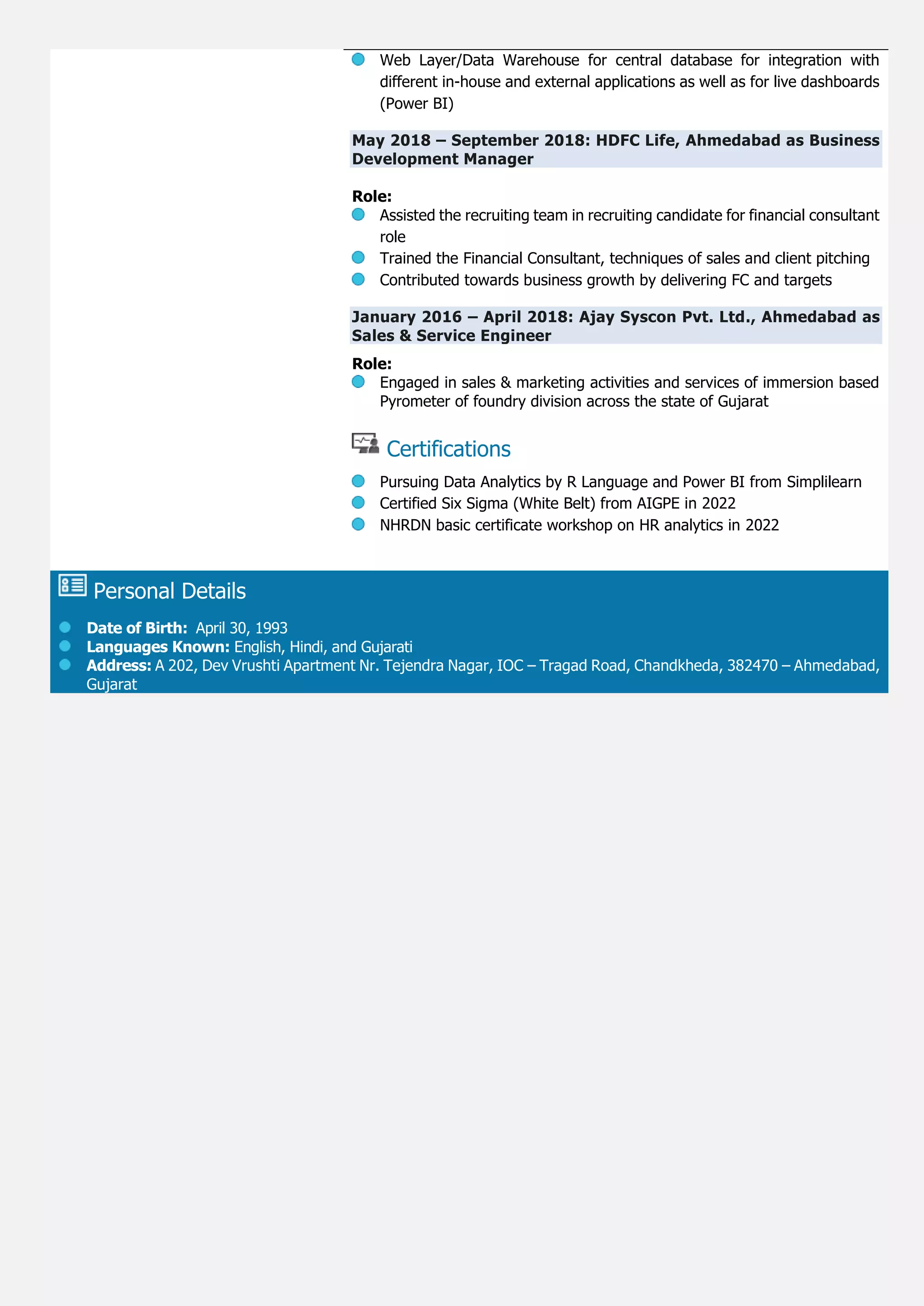 Resume Maulik Chavda | PDF