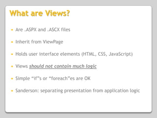 MVC Views In Depth | PPTX