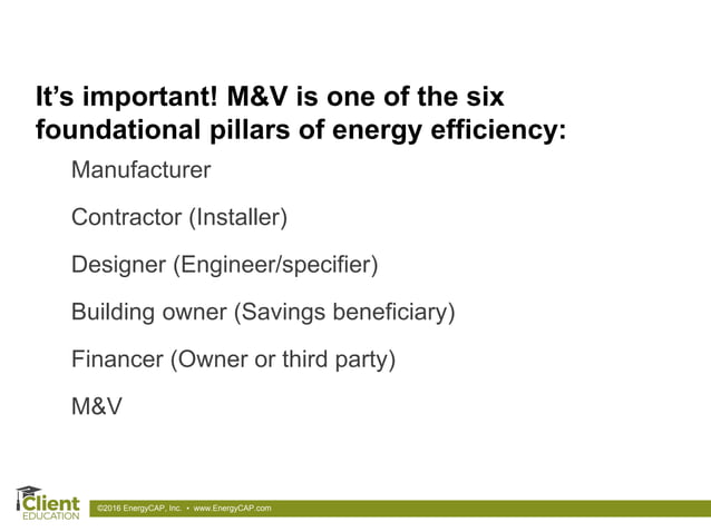 Measurement & Verification | PPTX | Gas and Electric | Home Utilities