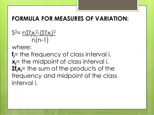 Measures Of Variability