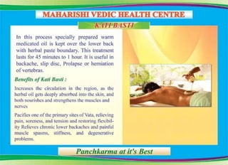 Maharishi Vedic Health Centre - The Ayurveda and Yoga Therapy Hospital | PPT