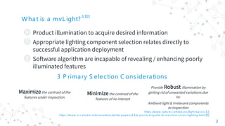 Machine Vision Lights | PPTX | Cameras and Camcorders | Consumer Electronics