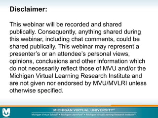 K-12 Virtual Schools and Their Research Needs (Part 4 of 4) | PPTX