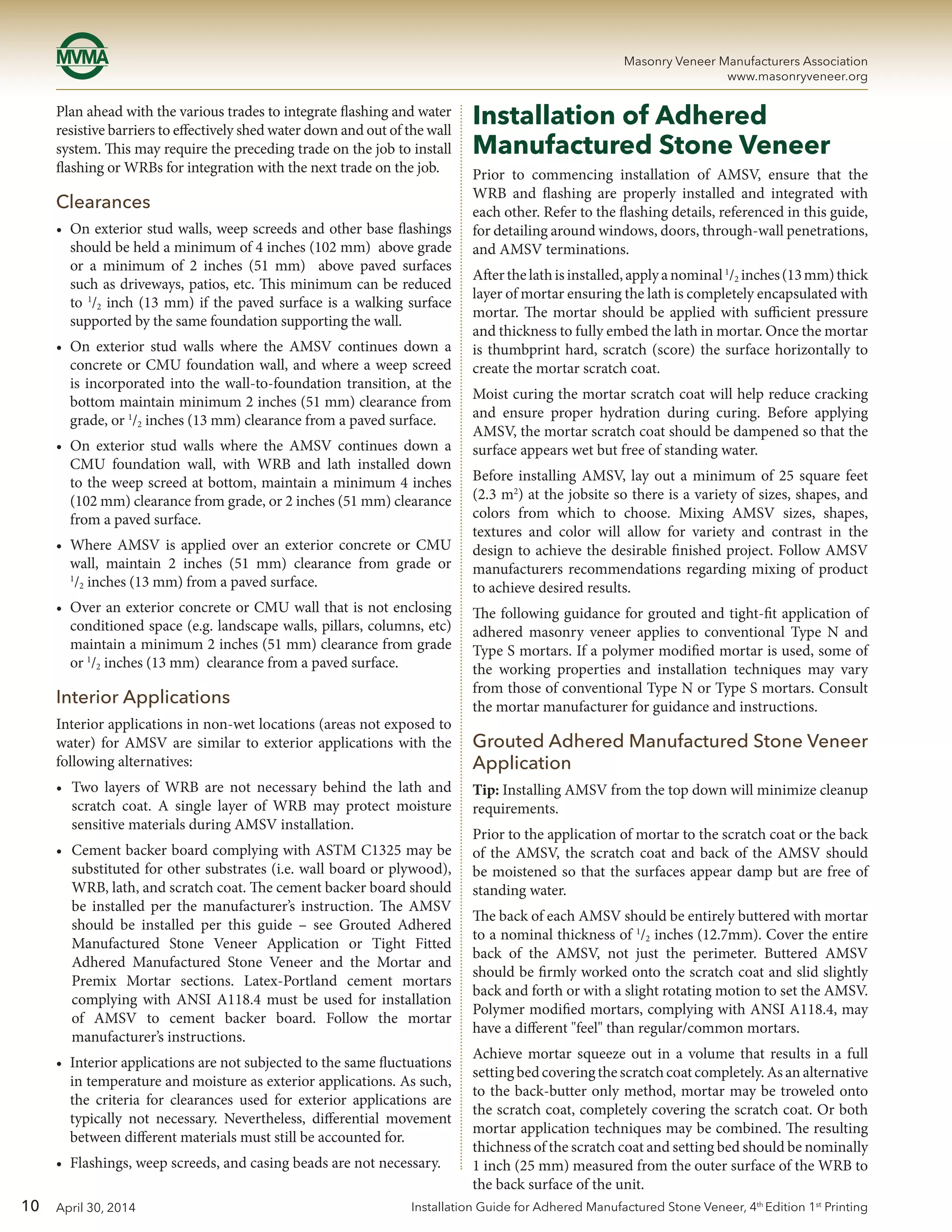 Installation Guide and Detailing Options for Compliance with ASTM C1780 ...