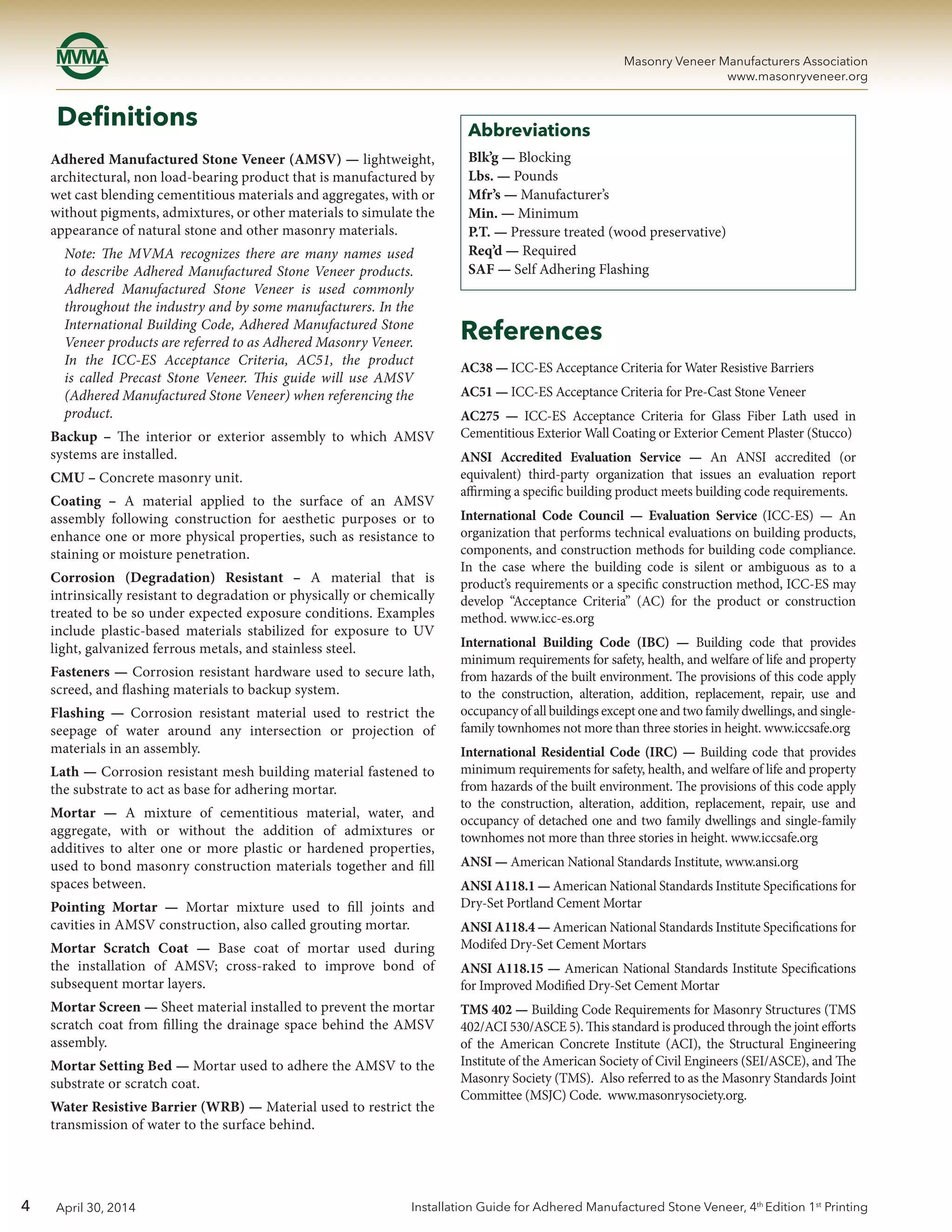 Installation Guide and Detailing Options for Compliance with ASTM C1780 ...