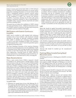 Installation Guide and Detailing Options for Compliance with ASTM C1780 ...
