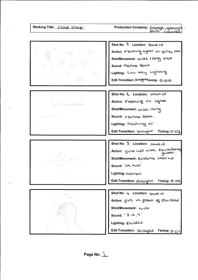 Music Video Storyboard | PDF