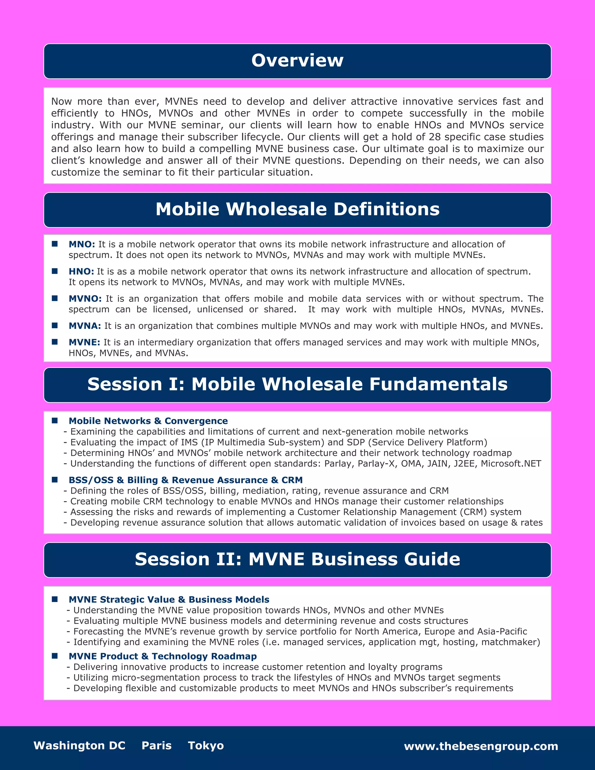 MVNE Seminar Brochure | PDF