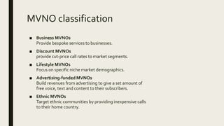 MVNO Mobile virtual network operator | PPTX
