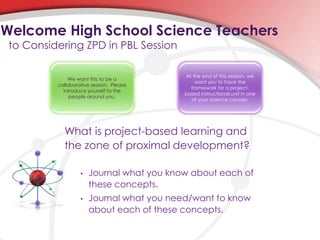 Considering Vygotsky's ZPD in PBL | PPTX