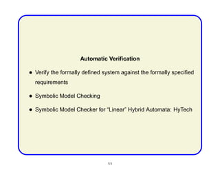 Modeling and Verification of Cyber Physical Systems | PDF