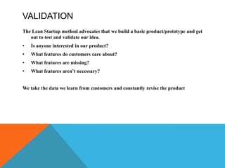 Lean Startup Zurich- MVP/Idea Validation | PPTX