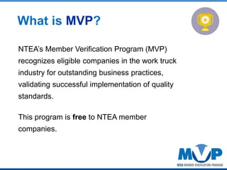 NTEA Member Verification Program | PPTX
