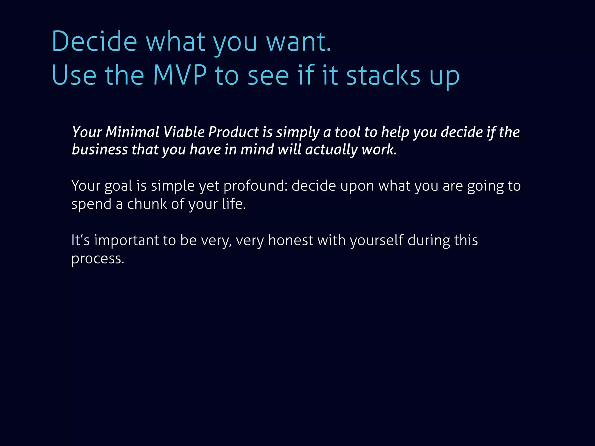 Bootstrap Business Seminar 3: Designing a Minimum Viable Product (MVP ...