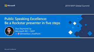 How to be a #RockstarPresenter in 5 Steps | PDF