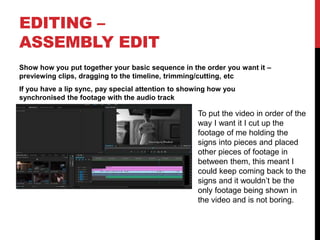 Music Video Process Log Form 2019 | PPTX