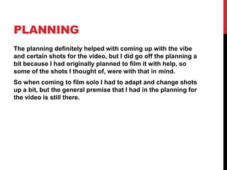 Music Video Process Log | PPT