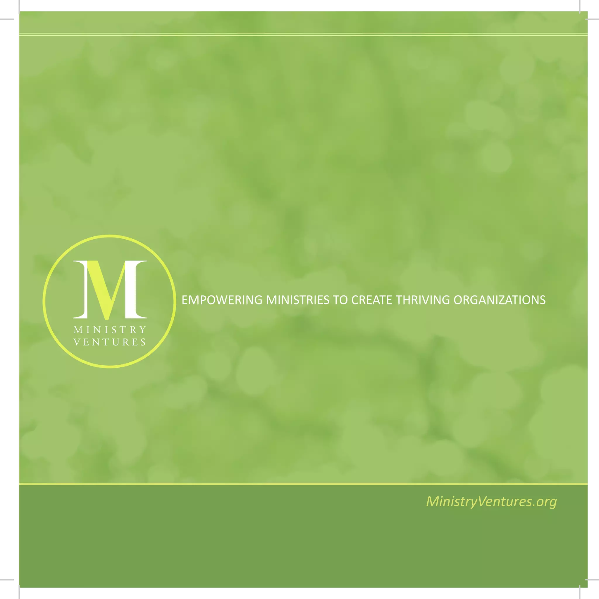 Ministry Ventures Program Brochure - Empowering Ministries to Thrive! | PDF