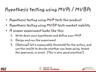 Minimum Viable Product (MVP) Testing | PDF