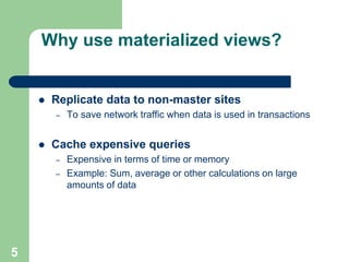 materialized view description presentation | PPT
