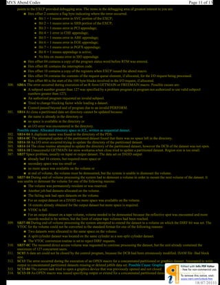 MVS ABEND CODES | PDF