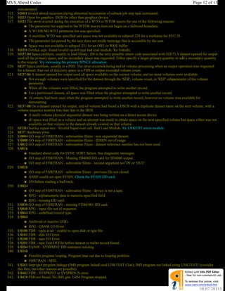 MVS ABEND CODES | PDF