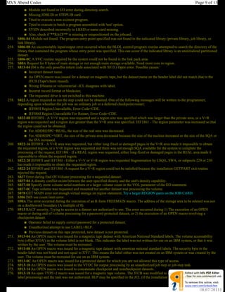 MVS ABEND CODES | PDF