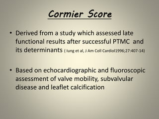Mitral valve scoring before BMV | PPTX