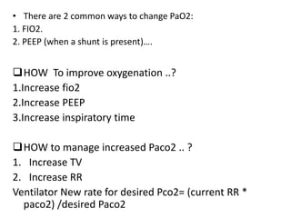 Mechanical Ventilation Settings | PPT