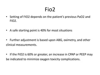 Mechanical Ventilation Settings | PPT