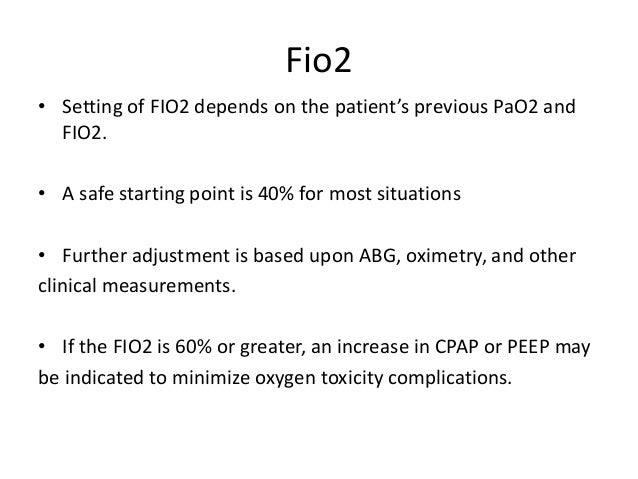 Mechanical Ventilation Settings