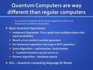Artificial Intelligence is back, Deep Learning Networks and Quantum possibilities | PPT