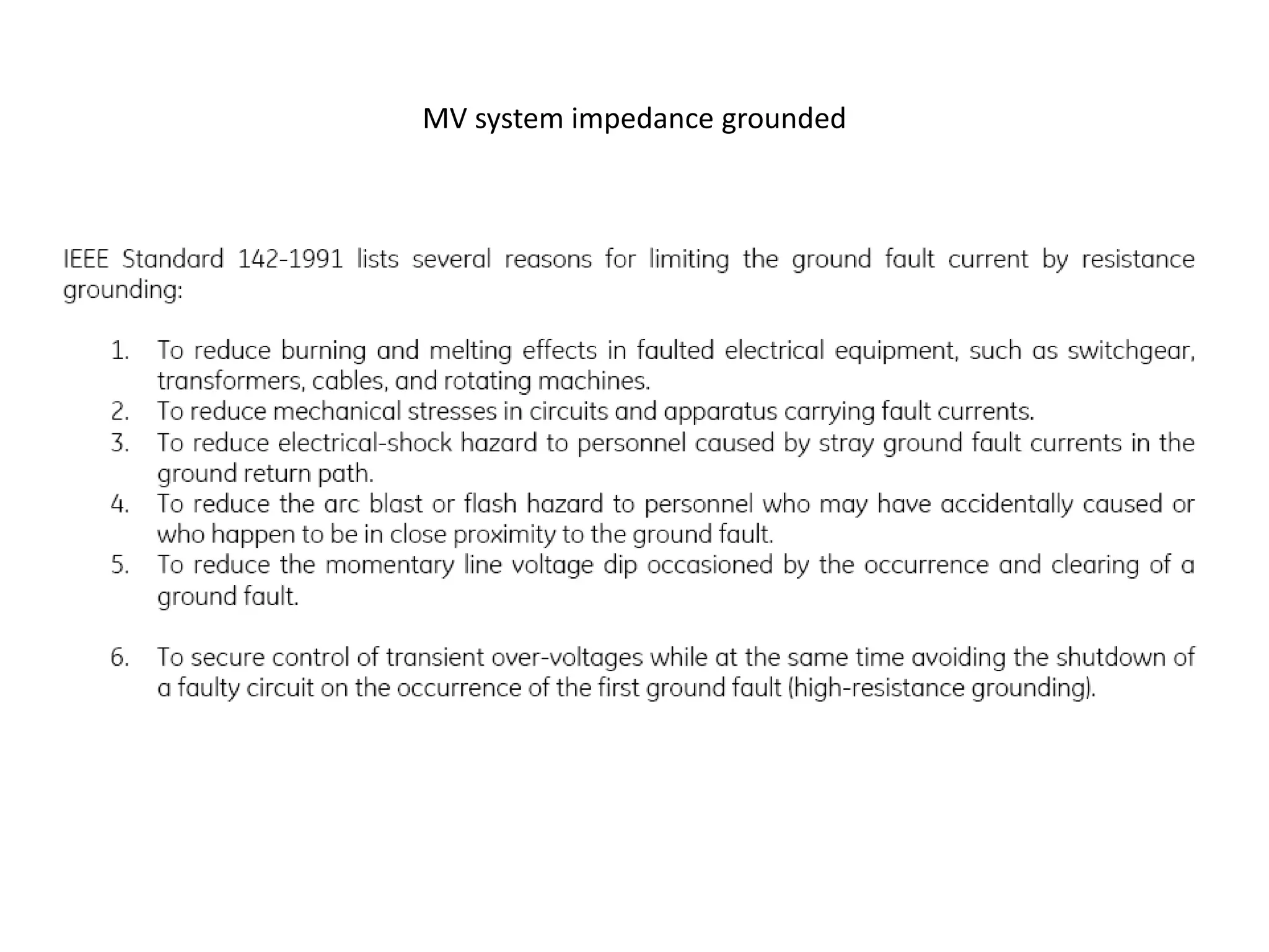 Mv system neutral grounding | PPTX