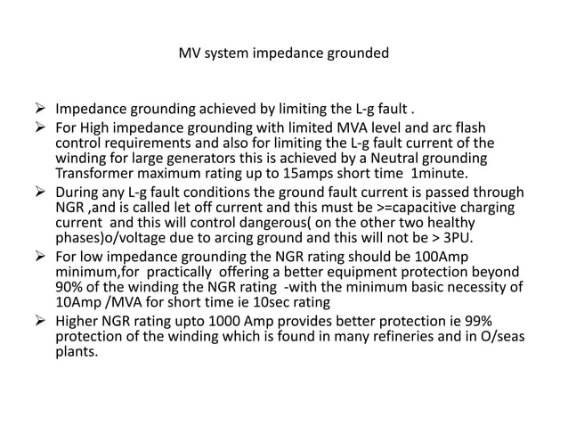 Mv system neutral grounding | PPT