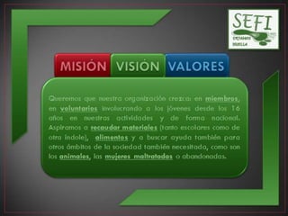 Misión, visión y valores de SEFI | PPTX