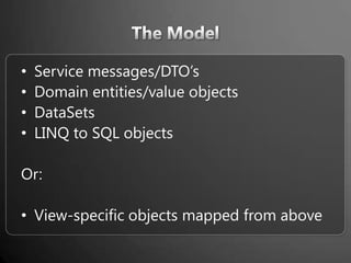Real-world Model-View-ViewModel for WPF | PPTX | Computing | Technology & Computing