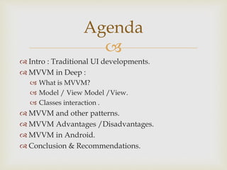 MVVM ( Model View ViewModel ) | PPTX