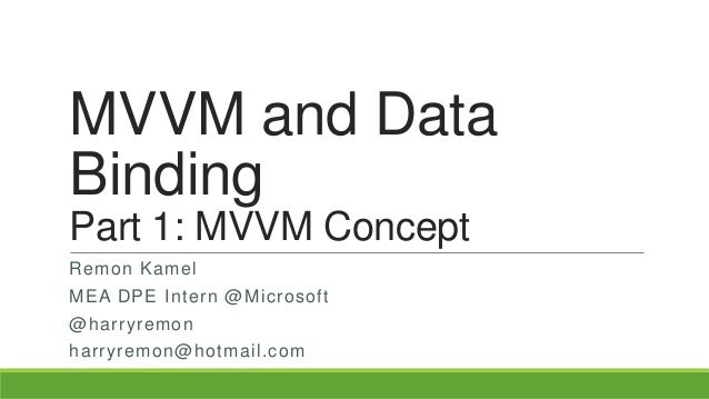Windows Store Development Mvvm And Data Binding 