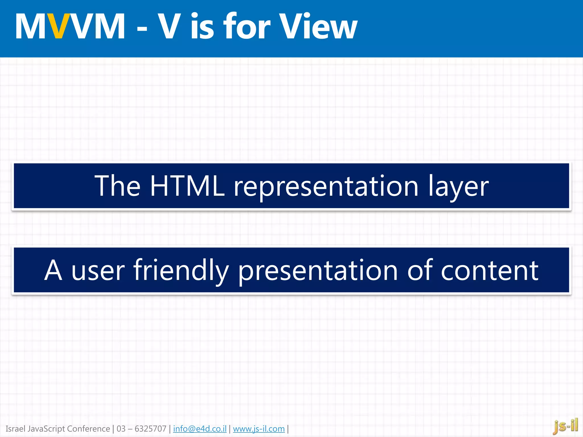 Mvvm and KnockoutJS | PPTX