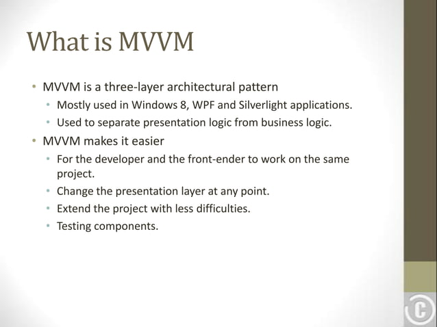 MVVM and Prism | PPT