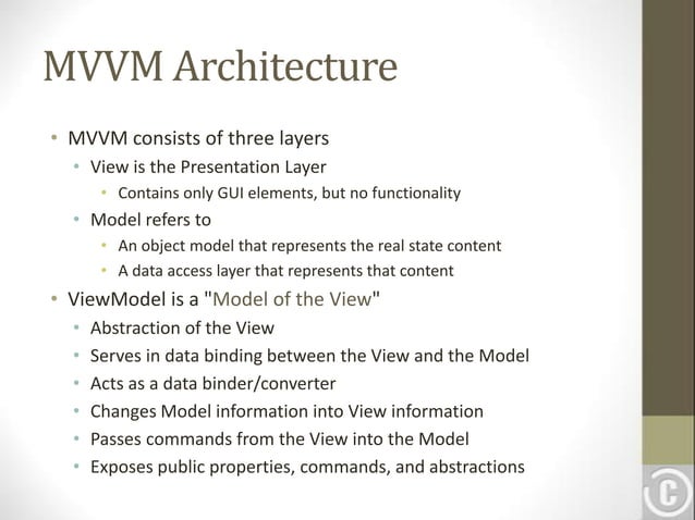 MVVM and Prism | PPT