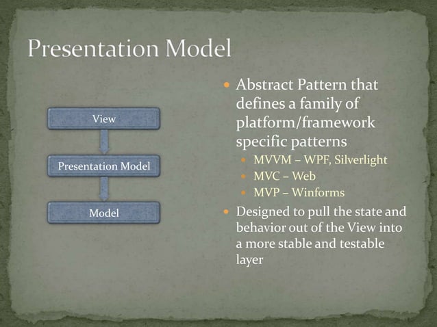 Mvvm in the real world tccc10 | PPTX | Computing | Technology & Computing