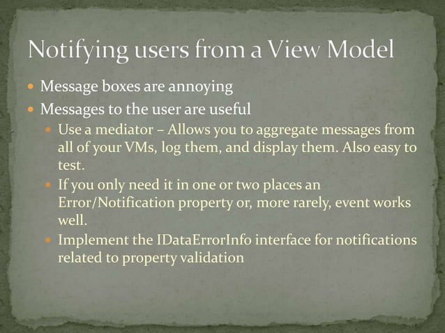 Mvvm in the real world tccc10 | PPTX | Computing | Technology & Computing