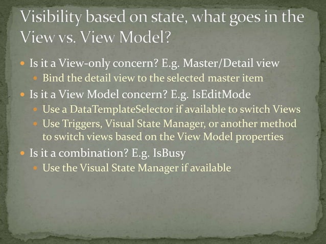 Mvvm in the real world tccc10 | PPTX | Computing | Technology & Computing