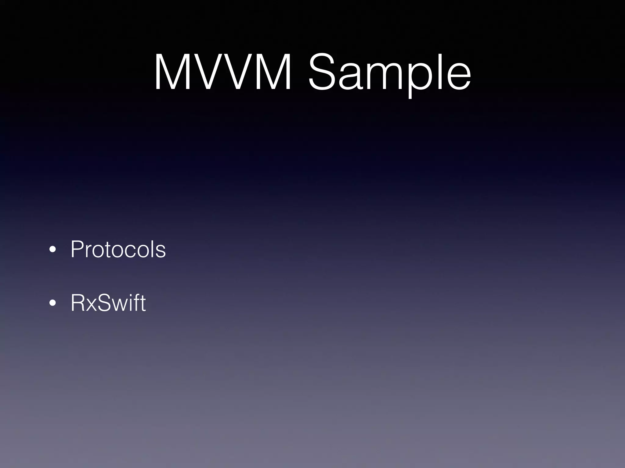 MVVM on iOS | PPT